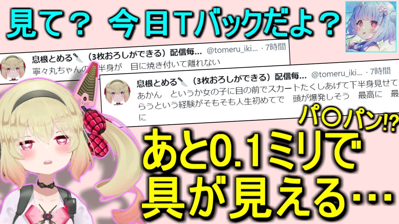 寧々丸のスカートの中を見て大興奮の息根とめる【切り抜き】#vtuber #切り抜き - 切り抜きTube！ Vtuber動画まとめ